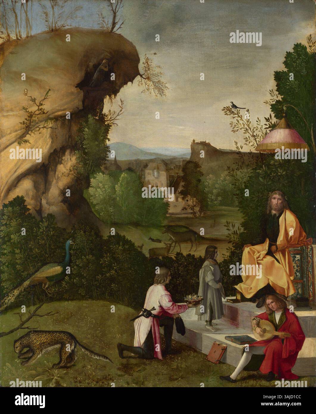 This painting, 'Homage to a Poet,' attributed to a follower of ...