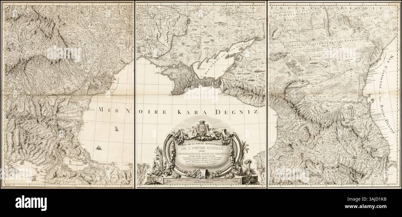 This 1774 map by Giovanni Antonio Rizzi Zannoni depicts the Black Sea ...