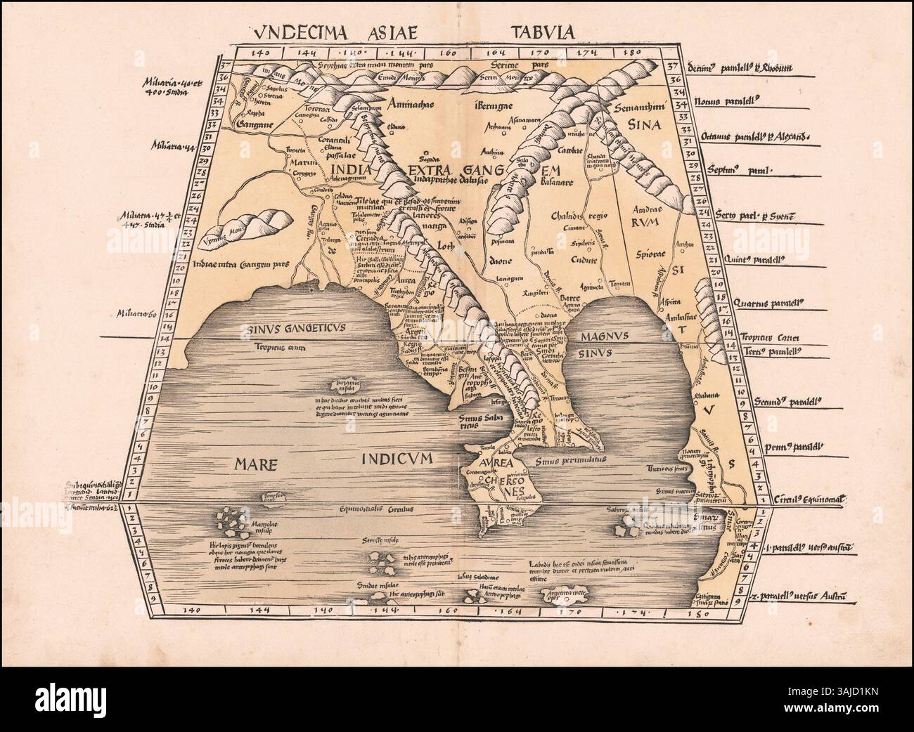 This 1513 map by Martin Waldseemüller depicts Southeast Asia, China ...