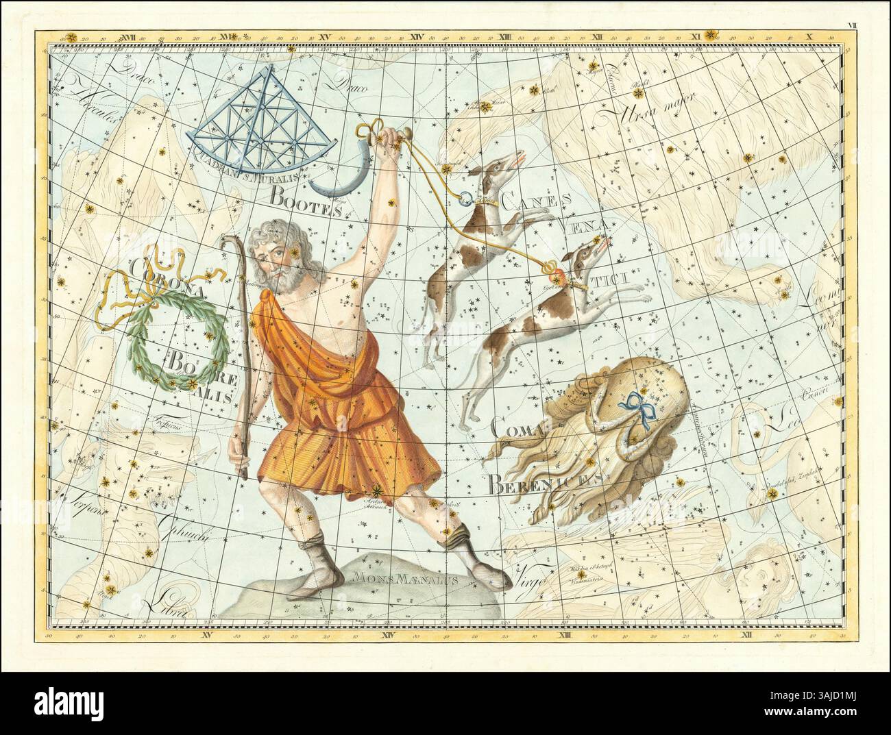 *VII. Bootes et Mons Maenalus* from *Coelum Stellatum* by Johann Elert ...