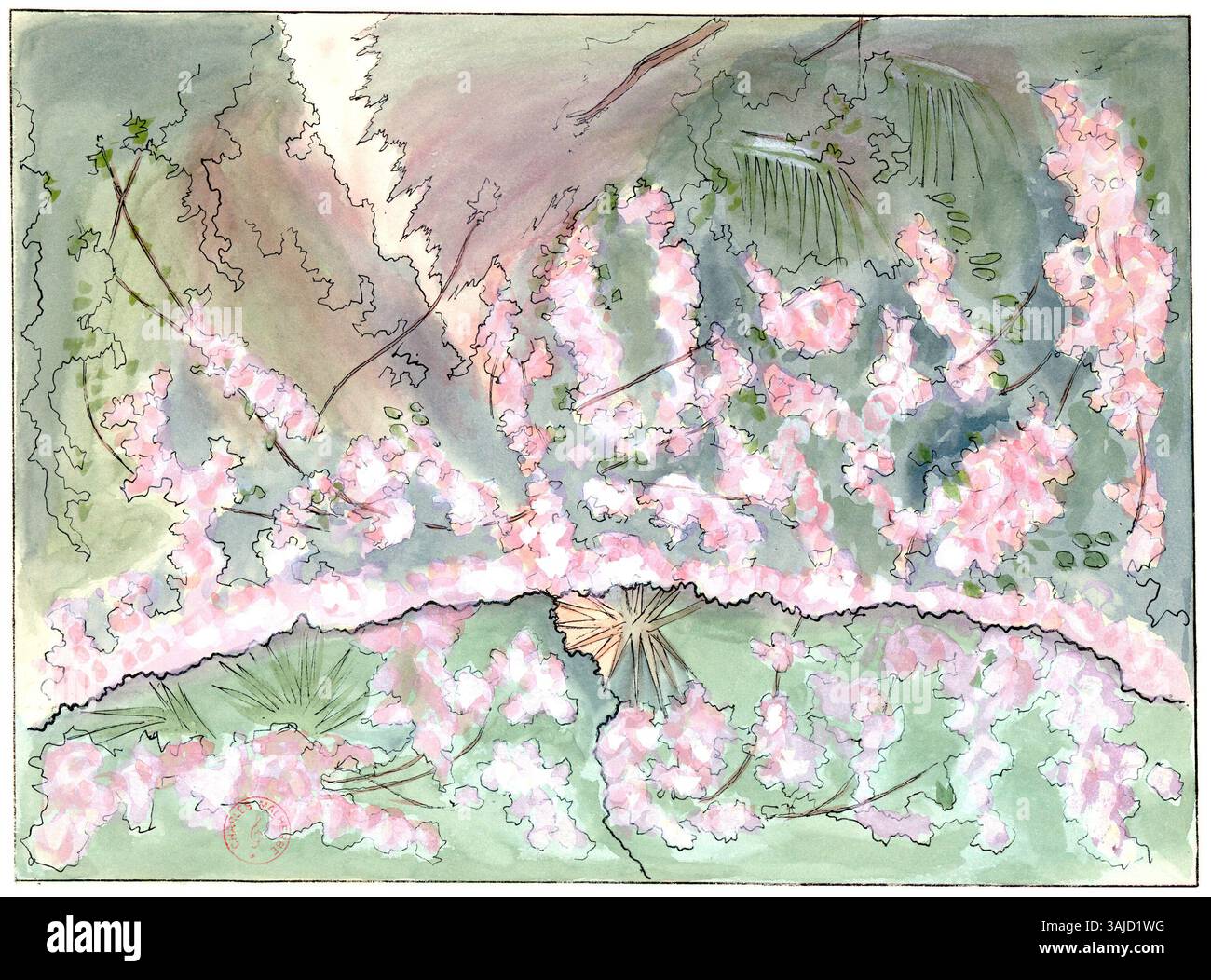 This 1889 drawing by G. Stein illustrates the second act’s opening ...