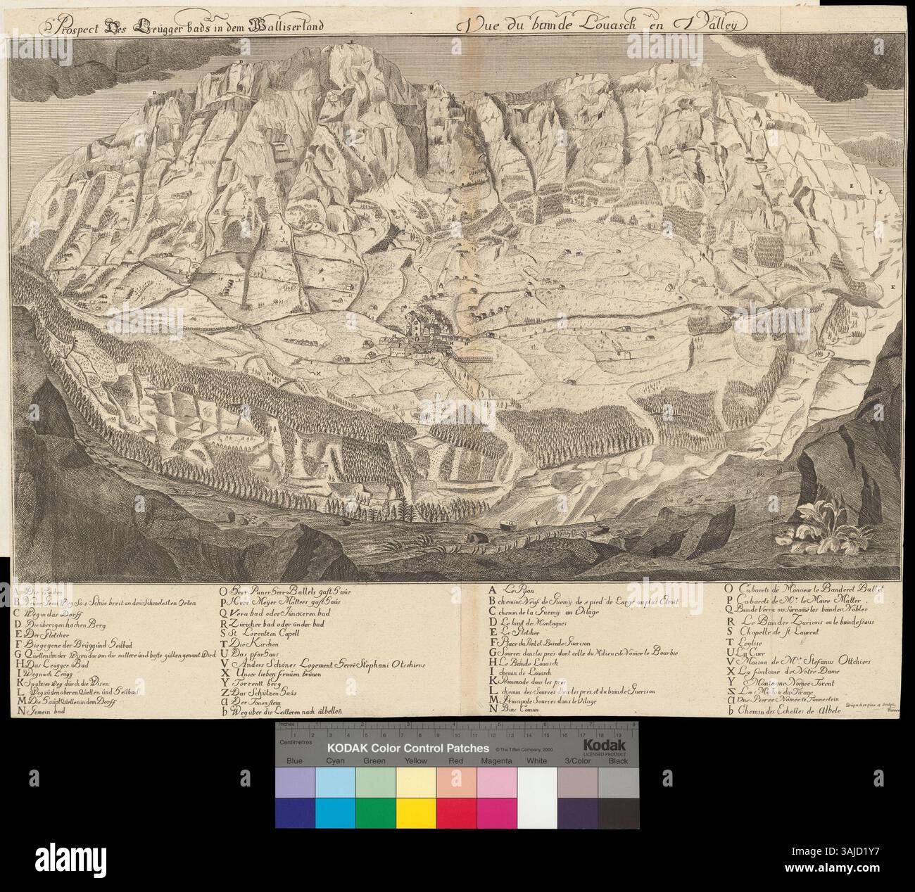 This print, dating from the 1740s, depicts the Leukerbad mineral baths ...