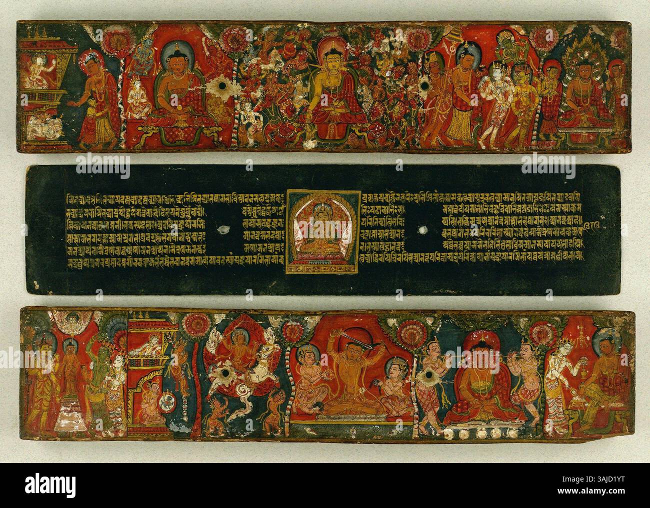 The painted covers and folio from the Ashtasahasrika Prajnaparamita ...