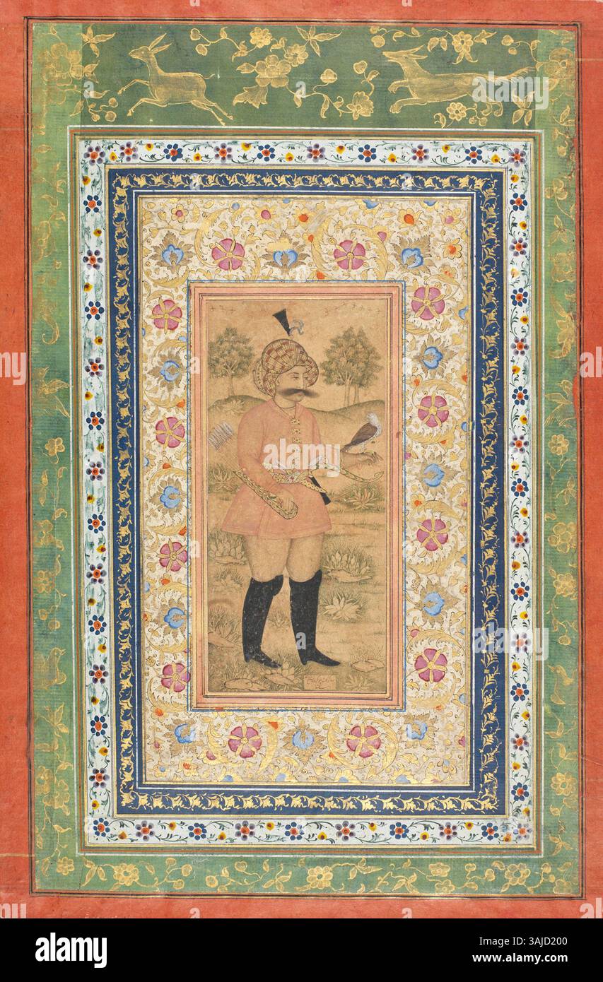 A miniature from the Safavid period, signed by Shaykh 'Abbasi, depicts ...