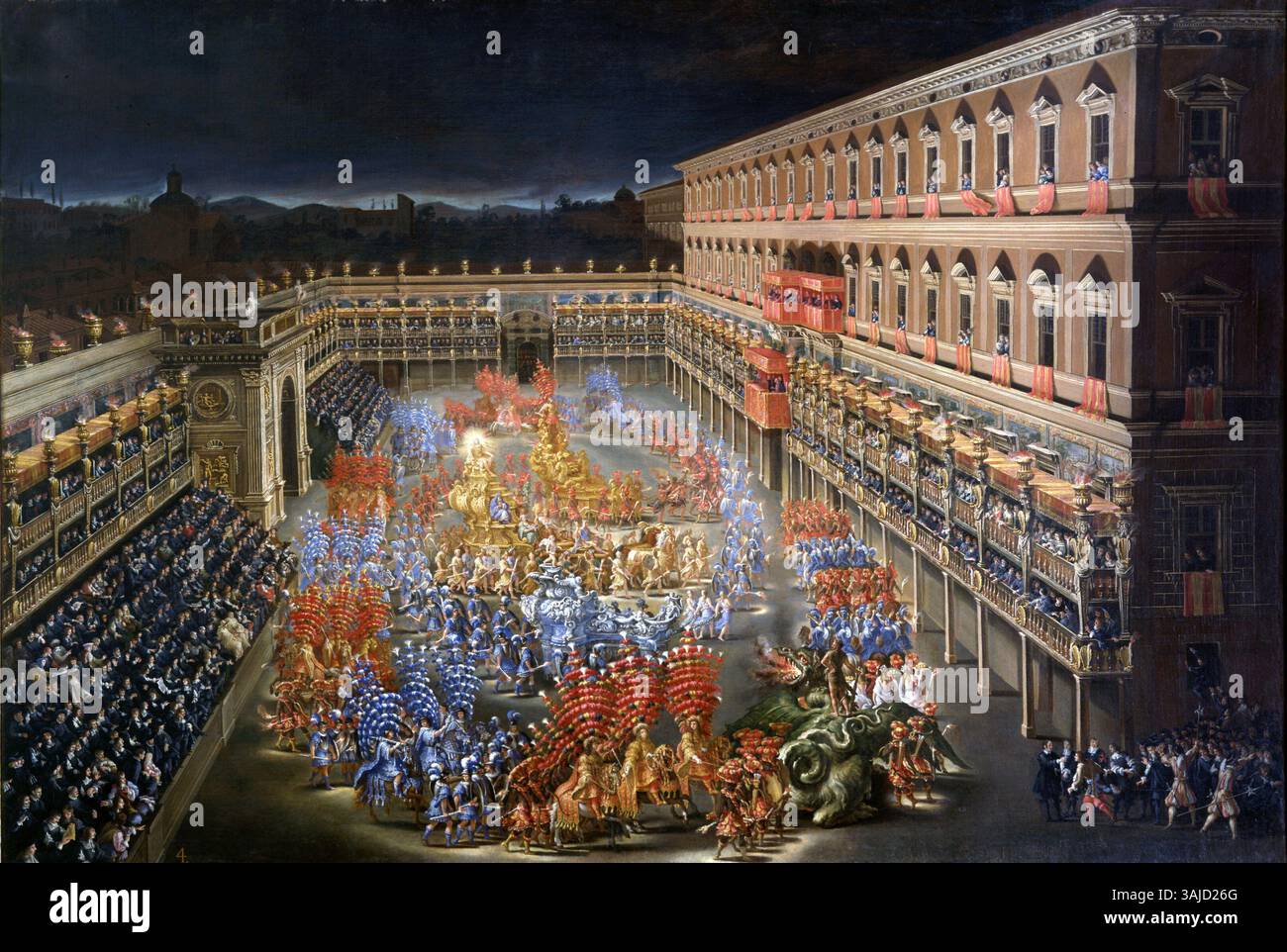 The painting depicts the celebrations held on February 28, 1656, at ...