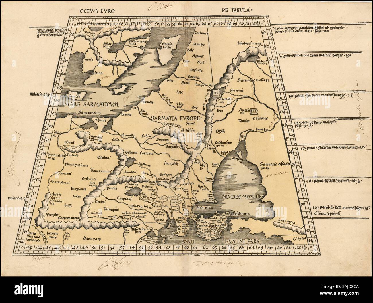 This 1513 map by Martin Waldseemüller depicts the Baltic region ...