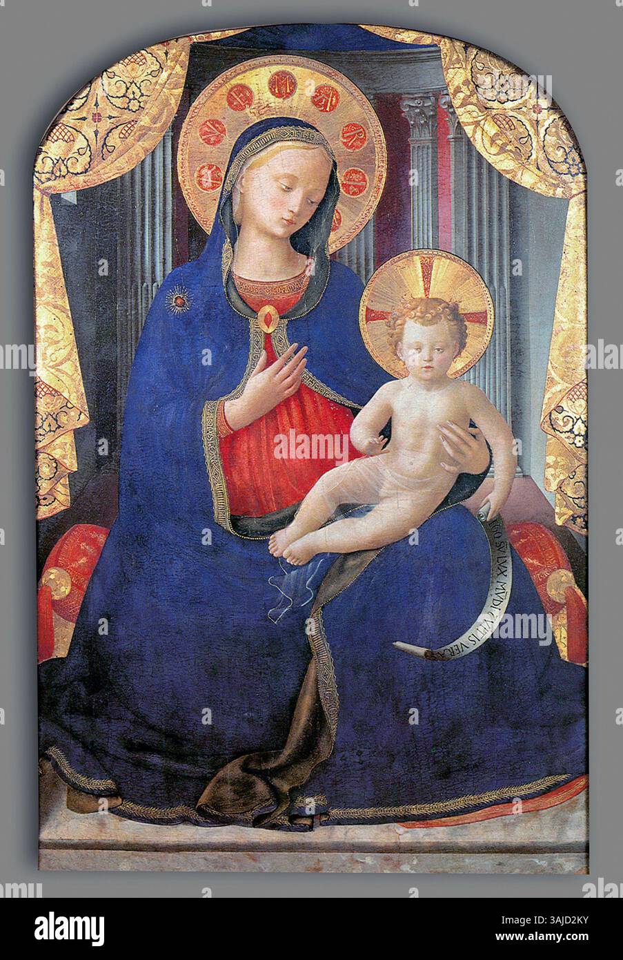 Madonna of Humility by Fra Angelico, painted between 1430 and 1450. This tempera on panel ...