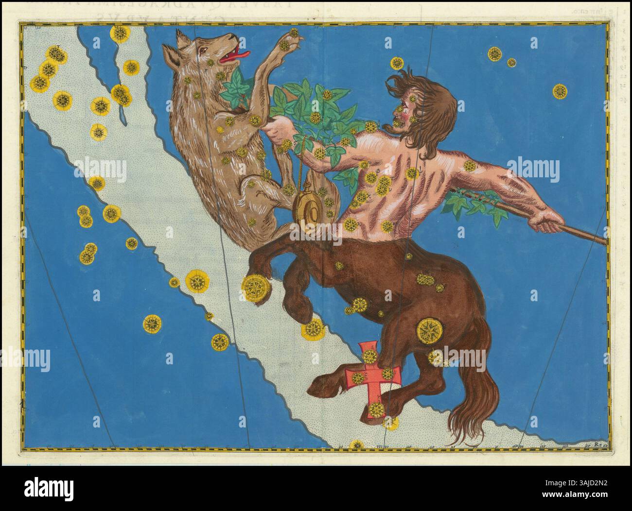 Johann Bayer's *Lupus and Centaurus* (1603) is a celestial map ...