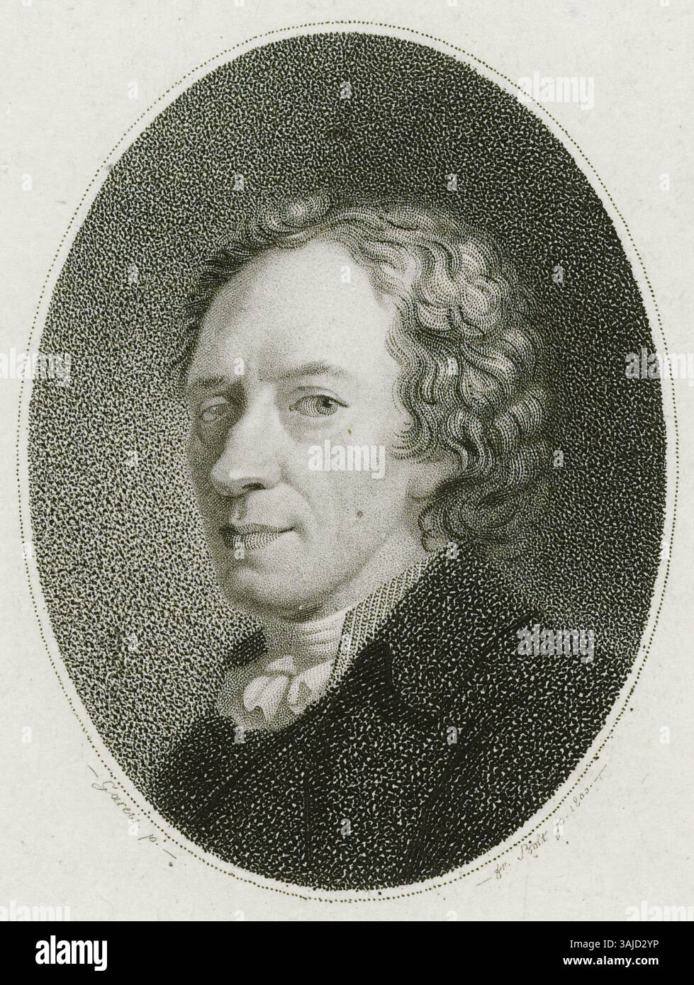A 18th-century copper engraving portrait of Johann Elert Bode, created ...