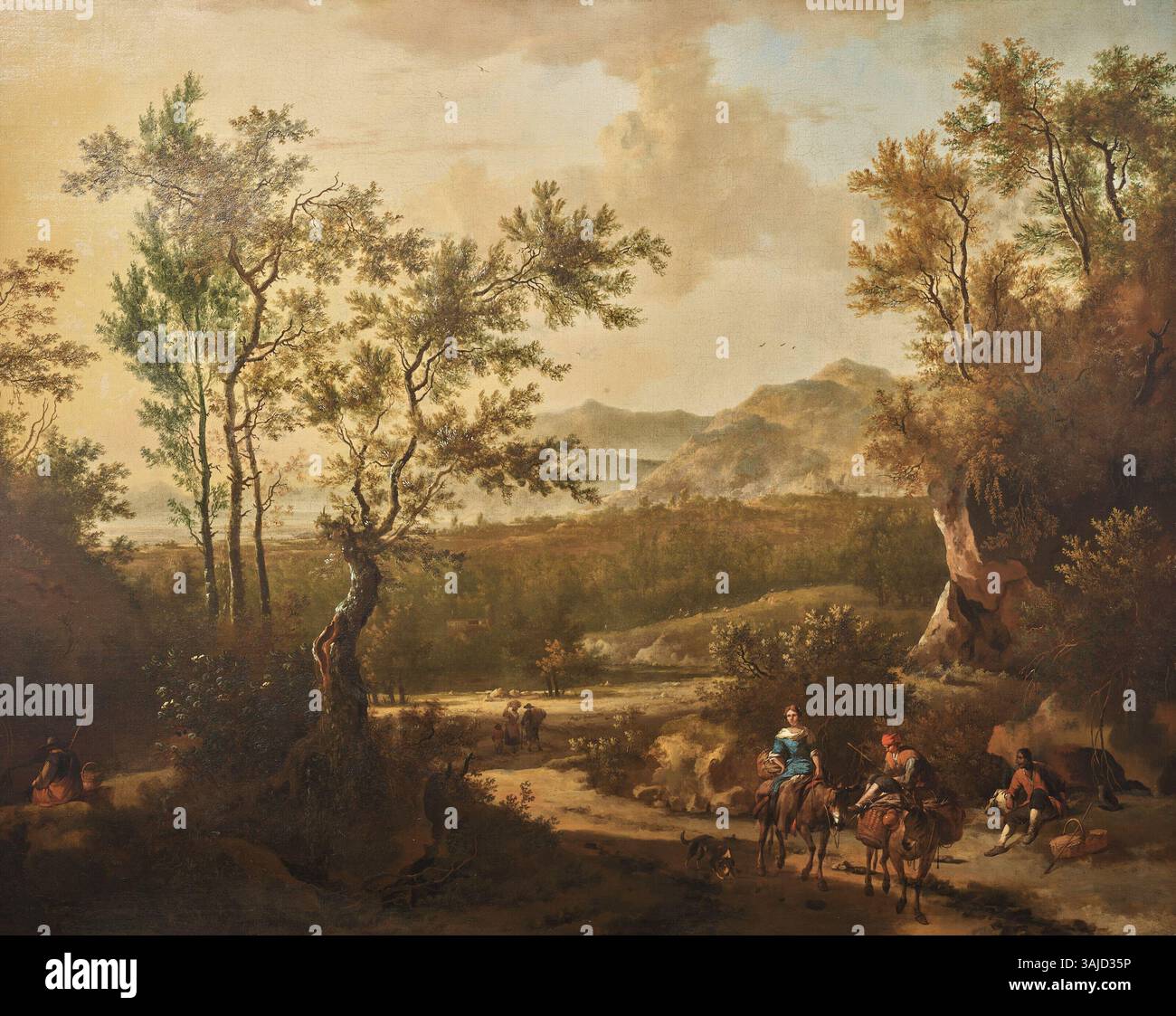 Frederik de Moucheron's 1666 painting 'An Italianate Landscape ...