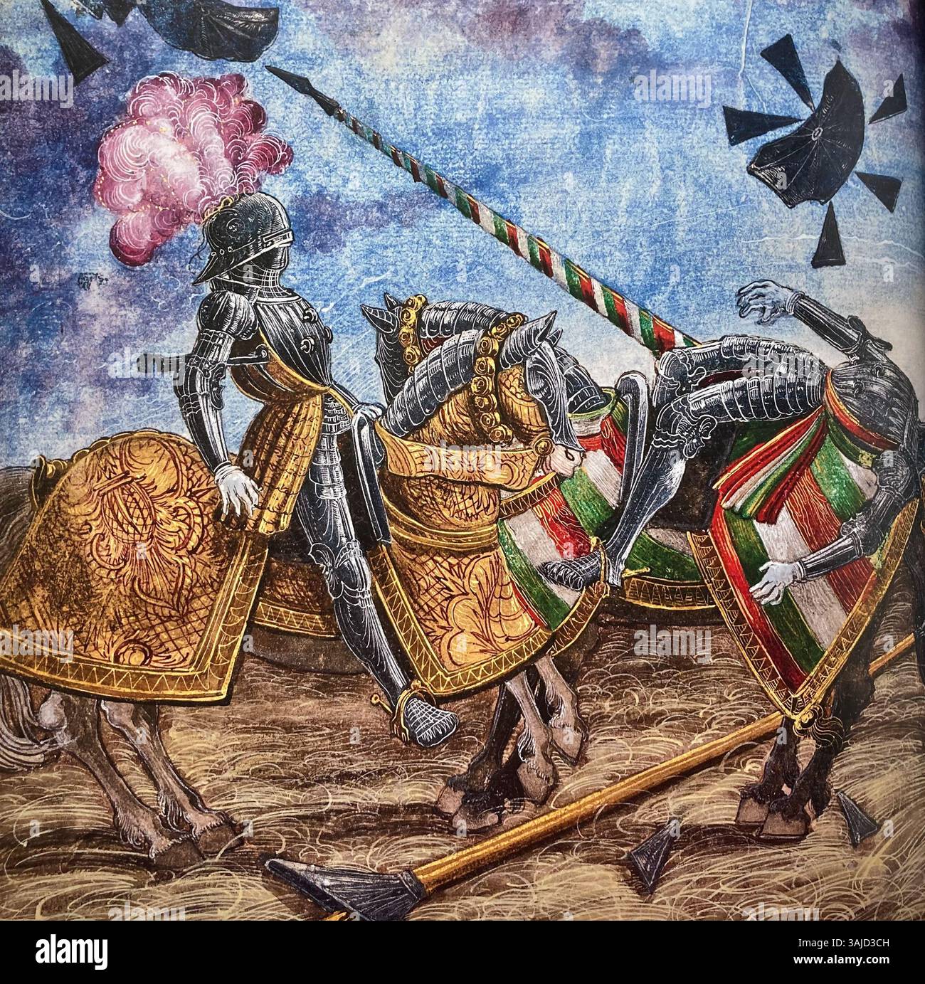 Miniature (folio 248) from the Freydal Tournament Book, showcasing a ...