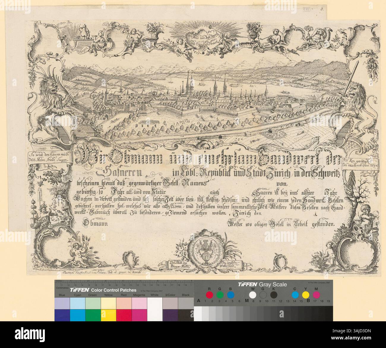 This circa 1765 etching shows the members of the Potters' Guild in ...