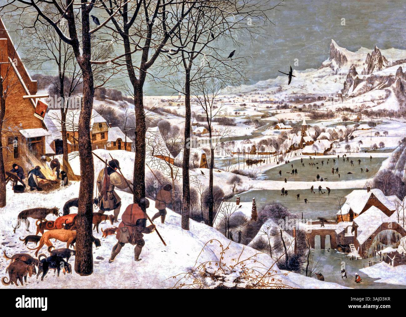 Pieter Bruegel the Elder’s 1565 painting, ‘Hunters in the Snow ...