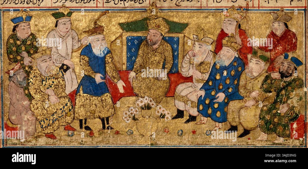 This folio from the 'Second Small Shahnama' depicts Zal reproaching Kay ...