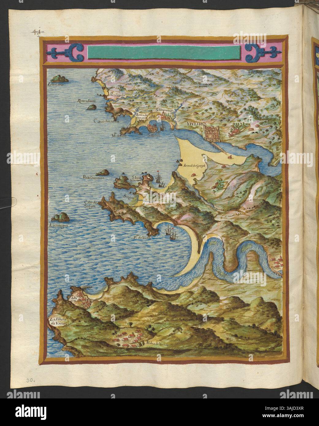 In Pedro Teixeira's 1634 manuscript atlas, the Rías de Viveiro and ...