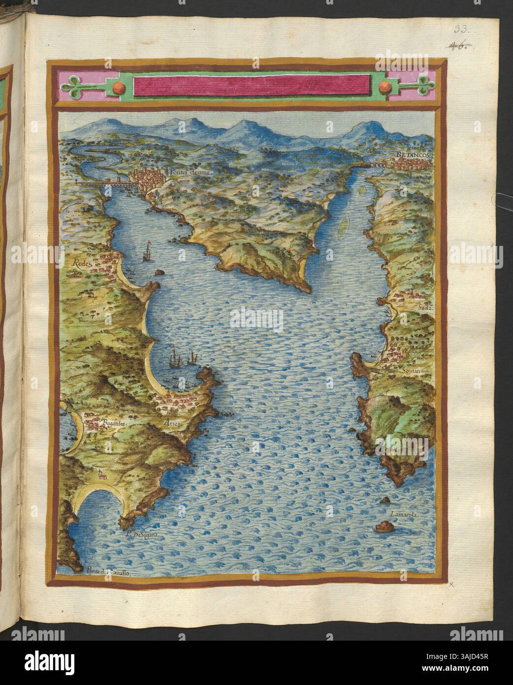 Pedro Teixeira's 1634 manuscript atlas includes detailed maps of the ...