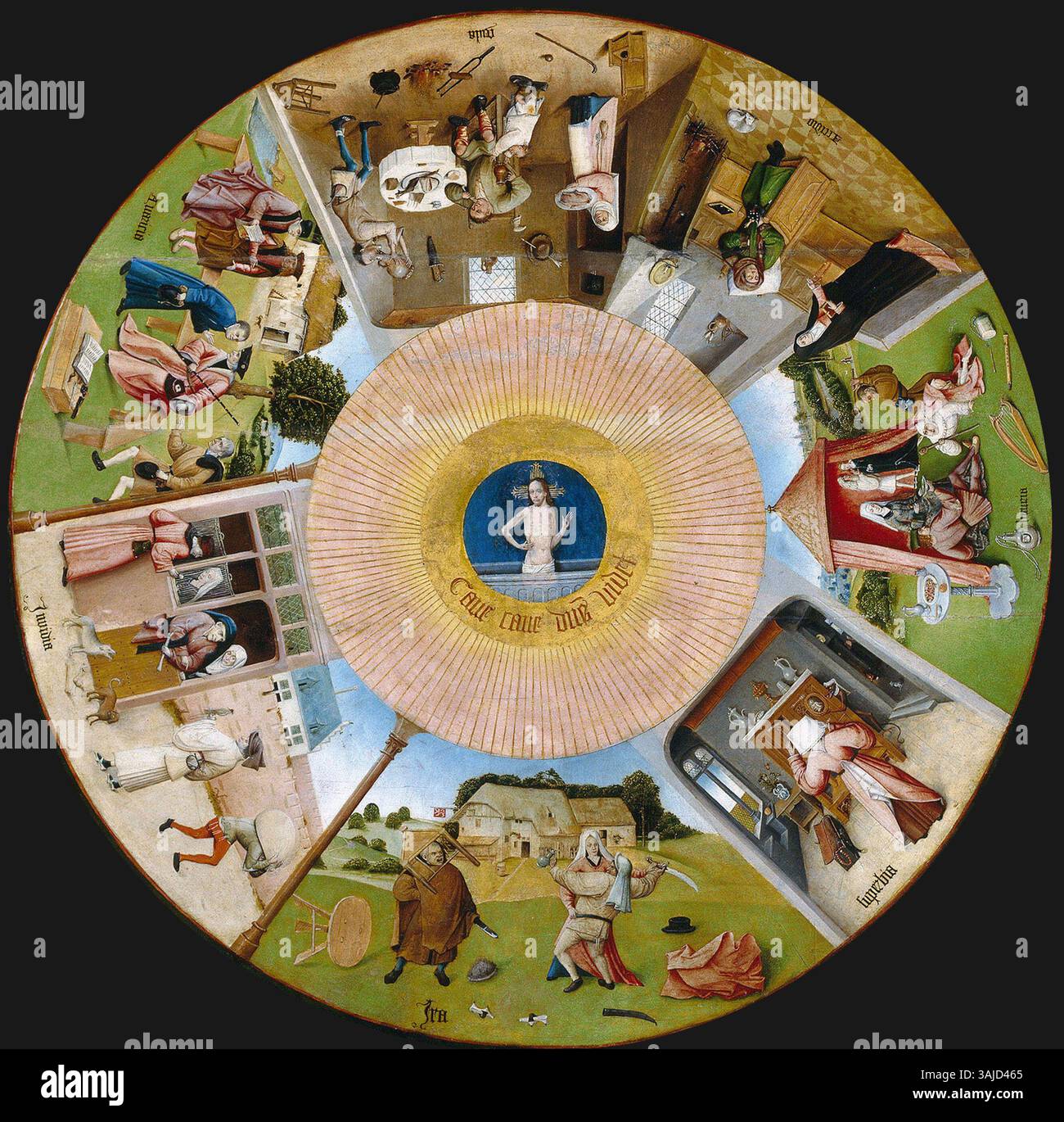 'The Seven Deadly Sins' by Hieronymus Bosch, circa 1505–1510. This ...