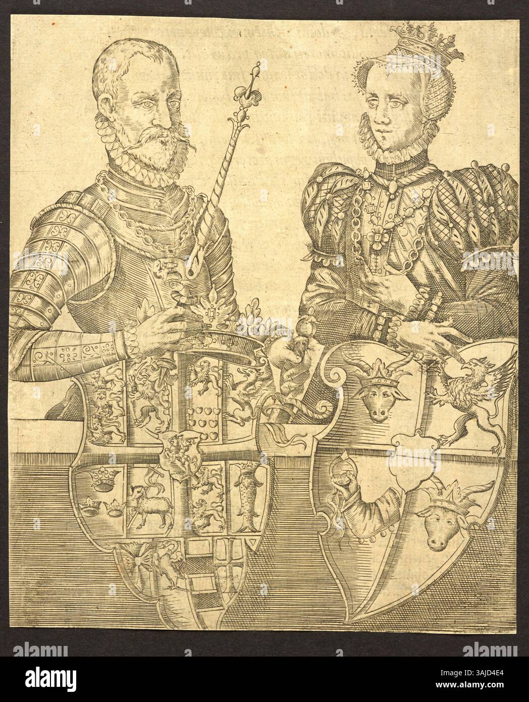 This 1599 portrait shows Frederik II of Denmark and his wife Sophie ...