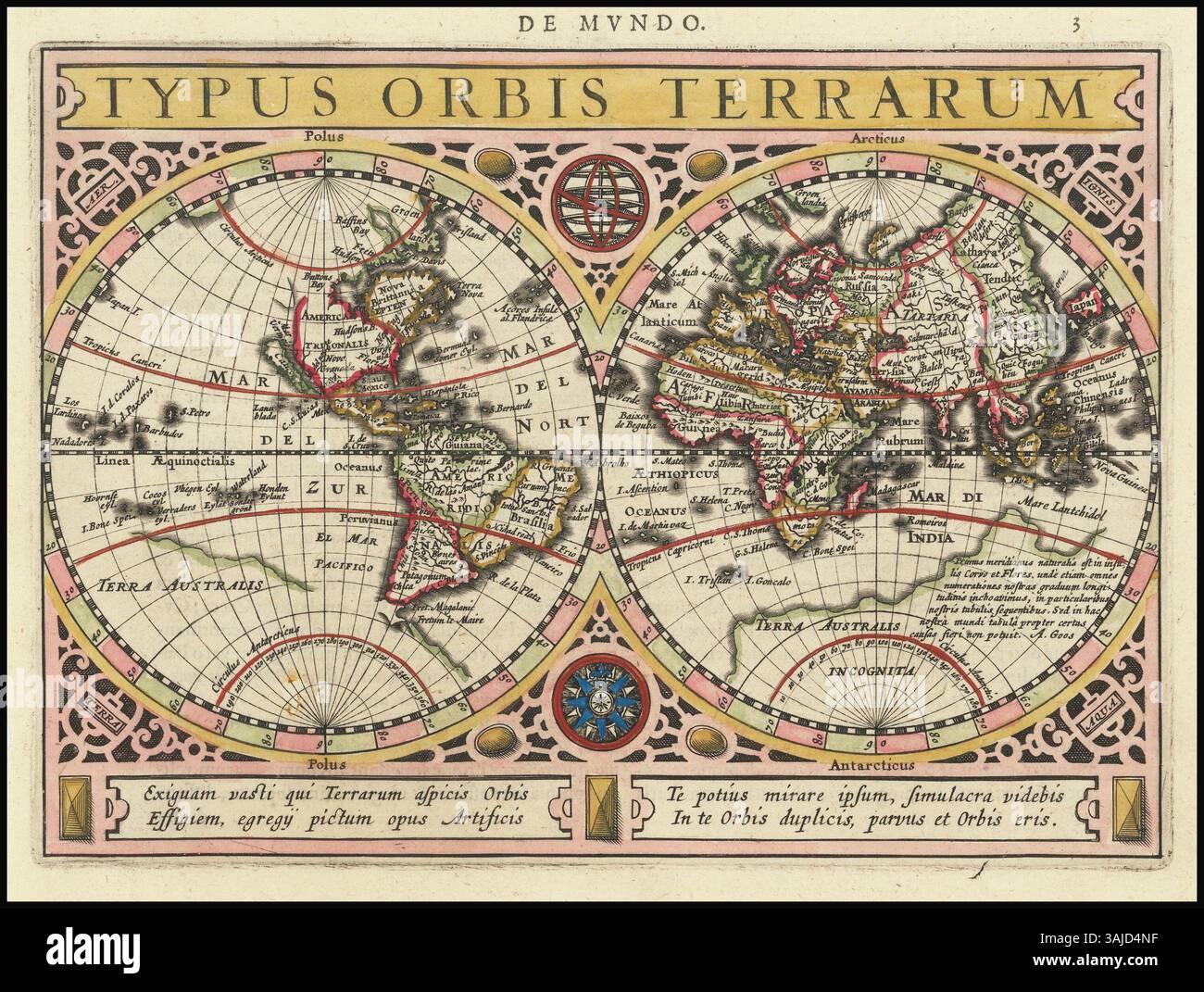 The *Typus Orbis Terrarum* map by Jan Janssonius (1628) is a detailed ...