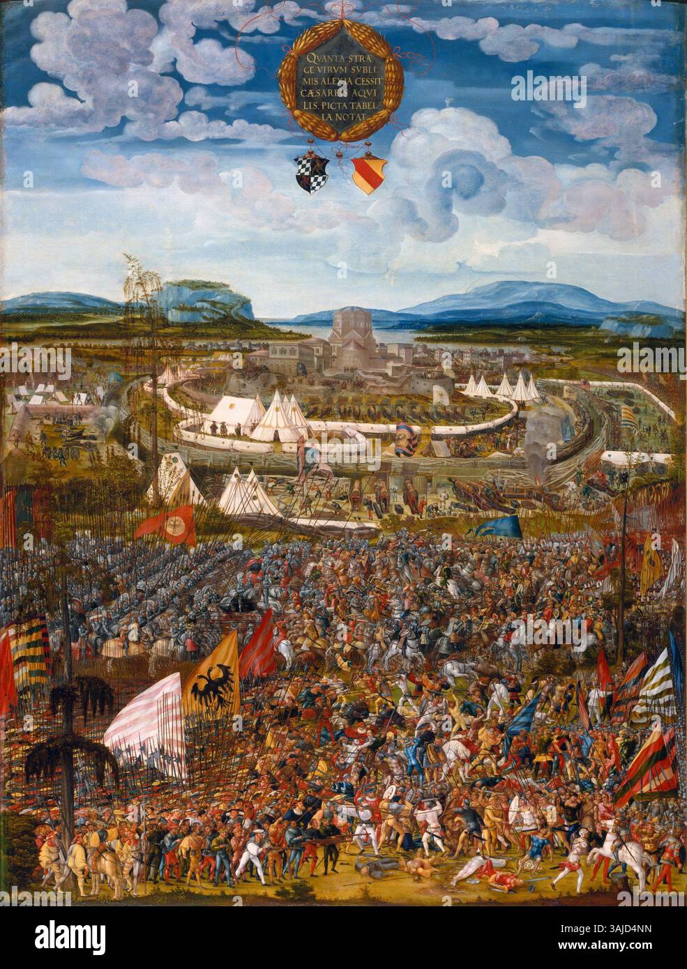 This 1533 painting by Melchior Feselen portrays the Siege of Alesia ...