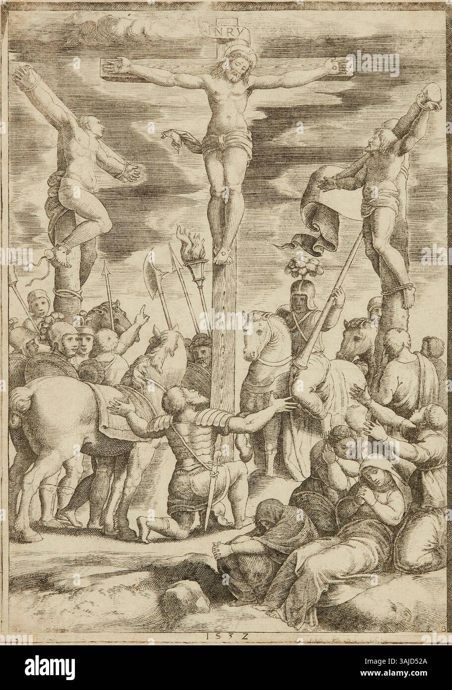 This copper engraving by the Master of the Die, dated 1532, depicts the ...