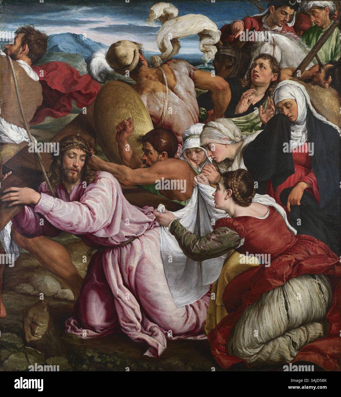 Jacopo Bassano's 'The Way to Calvary' from circa 1540 depicts Christ ...