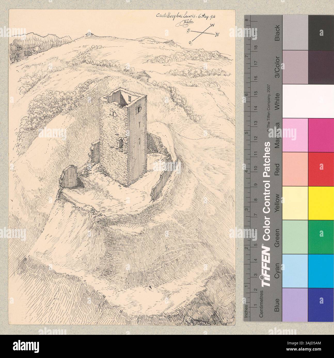 This 1894 illustration by Johann Rudolf Rahn shows an exterior view of ...