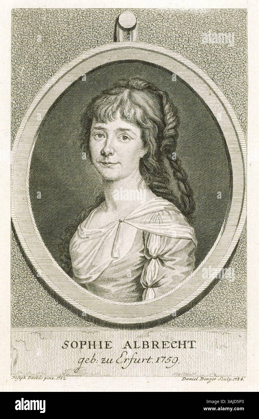 Portrait of Sophie Albrecht by Joseph Friedrich August Darbes and ...