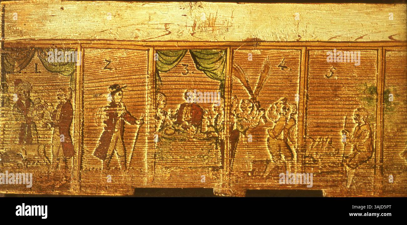 This 19th-century oil painting, titled 'The Parable of the Prodigal Son ...