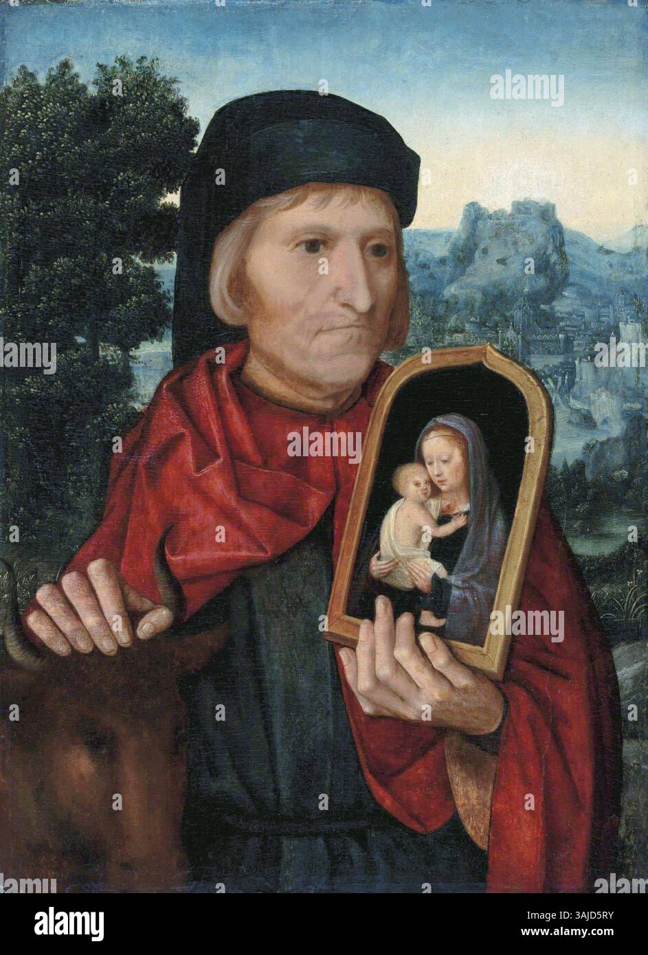 Saint Luke the Evangelist, painted by Ambrosius Benson and his workshop in the early 16th ...