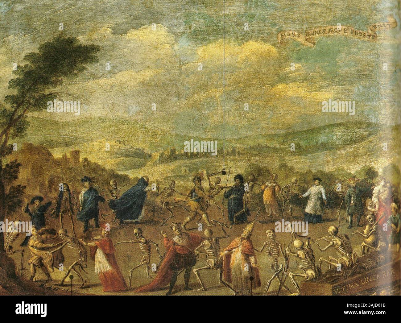 The 17th-century 'Totentanz' (Dance of Death) from Milan, displayed at ...