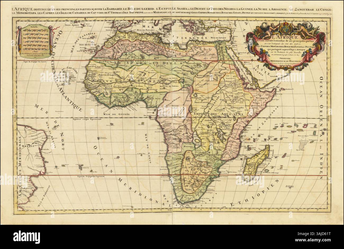 This 1692 map of Africa by Alexis-Hubert Jaillot provides an insightful ...