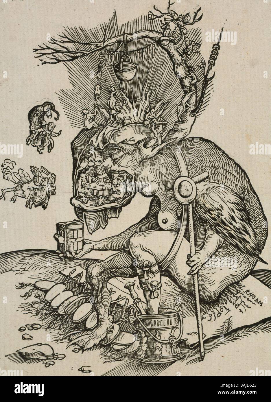 Matthias Gerung’s 16th-century woodcut 'Satire auf den Ablass ...