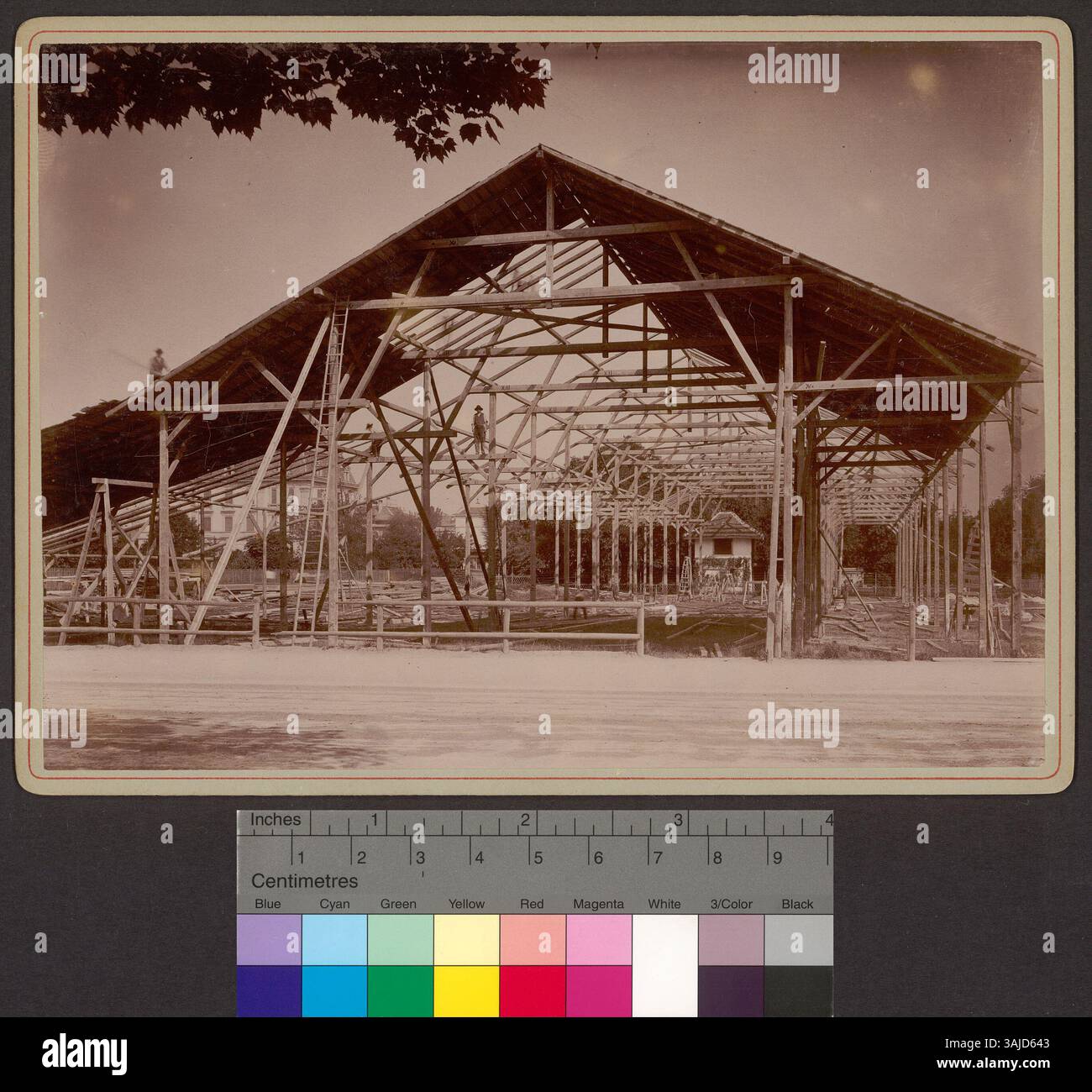 This 1890 photograph by Robert Breitinger shows the construction of a ...