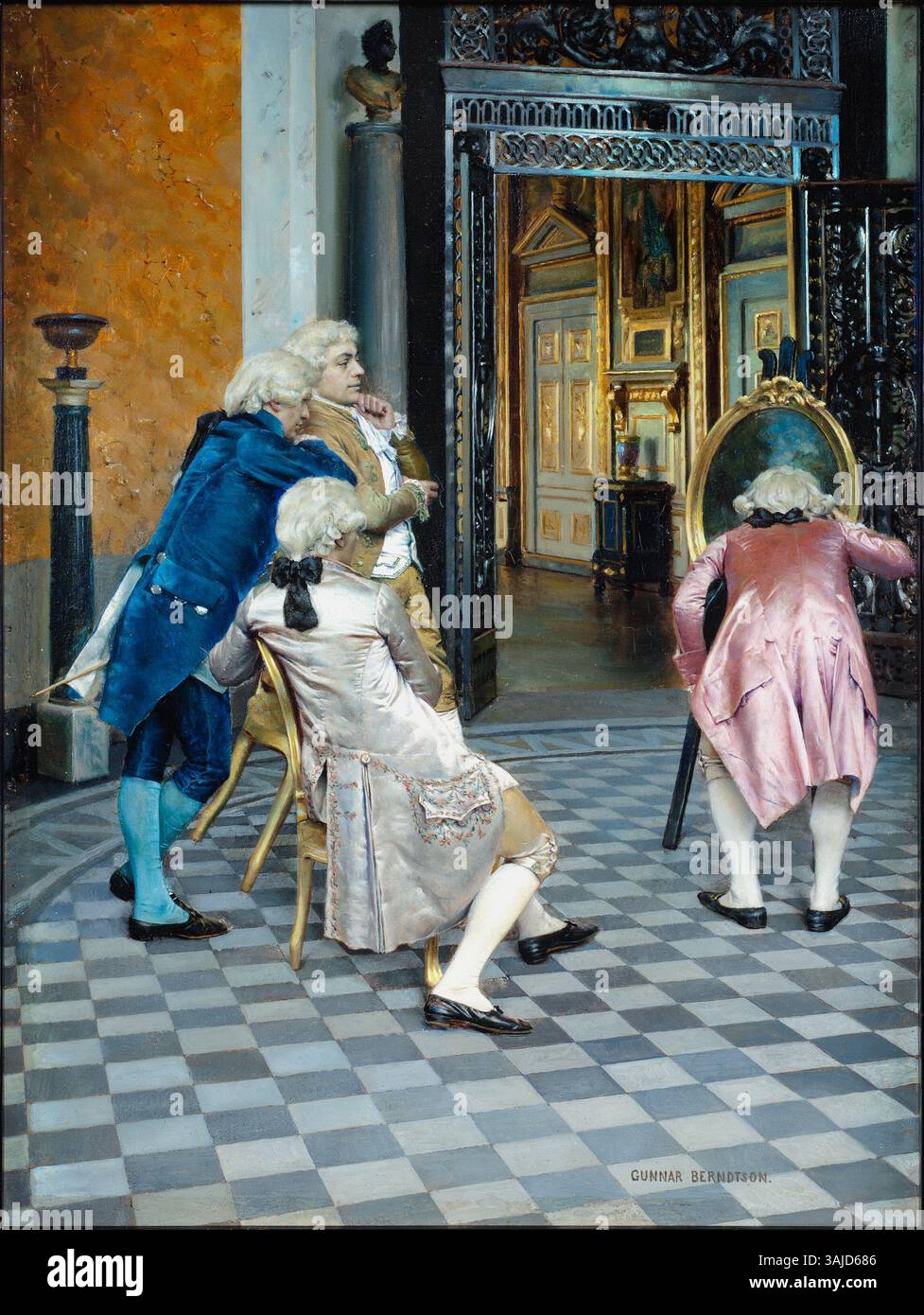 In his 1879 painting, 'Art Connoisseurs in the Louvre,' Gunnar ...