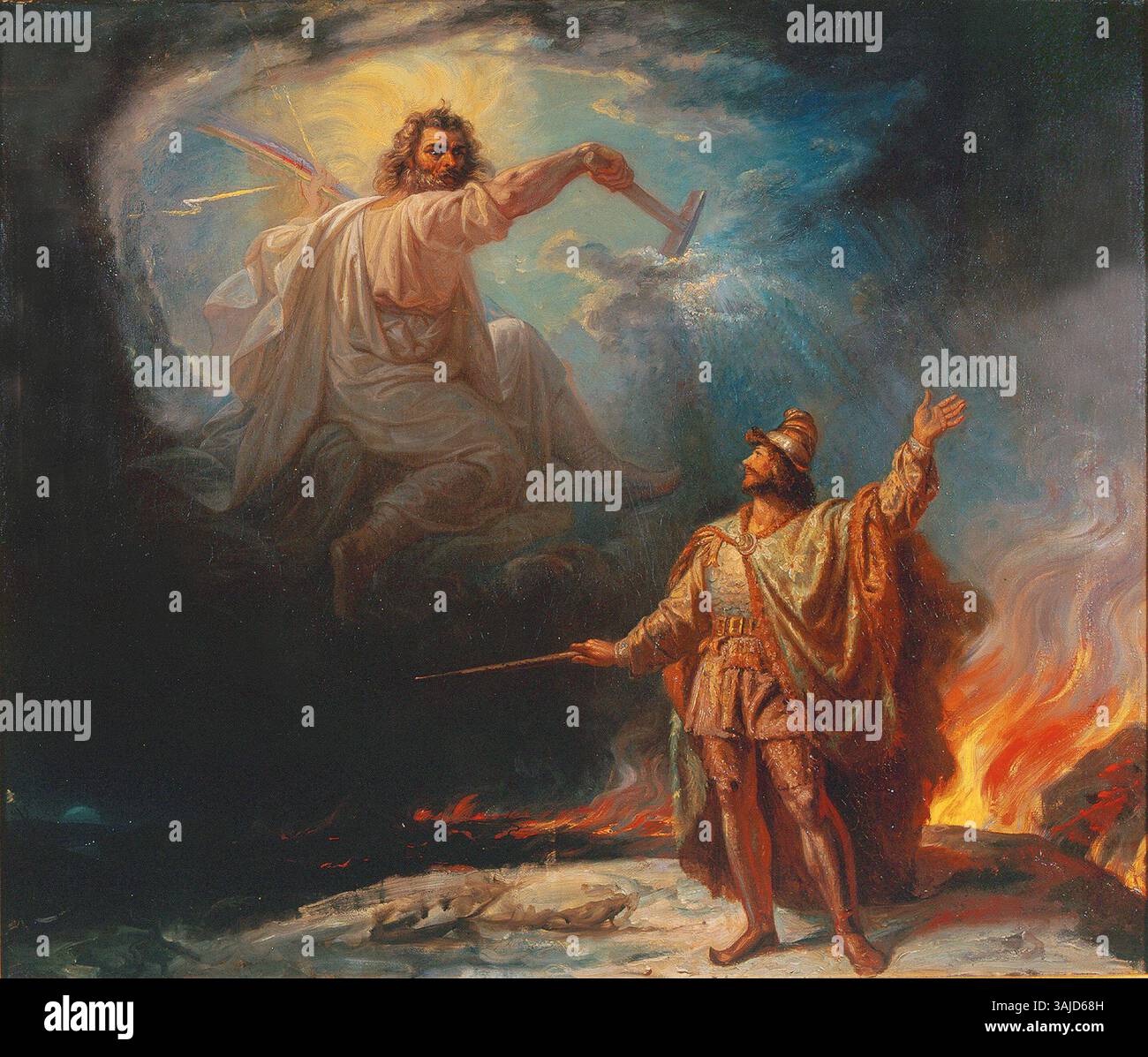 'Lemminkäinen at the Fiery Lake' by Robert Wilhelm Ekman (c.1867 ...