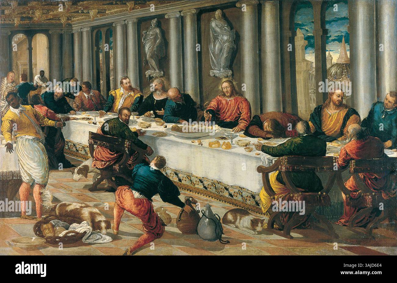 This painting, 'The Last Supper,' attributed to a Venetian artist in ...