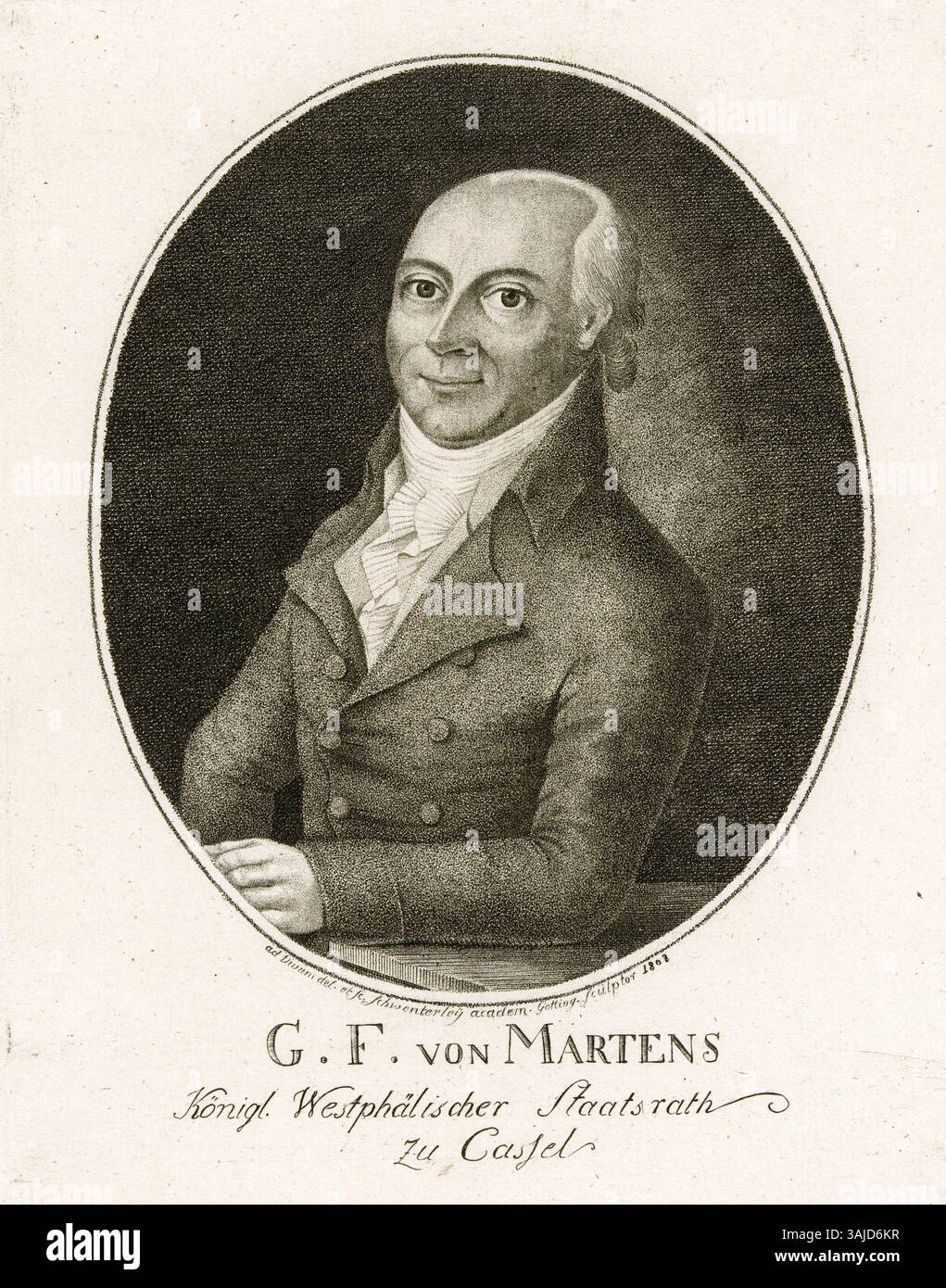 This portrait of Georg Friedrich von Martens from 1808, created by ...