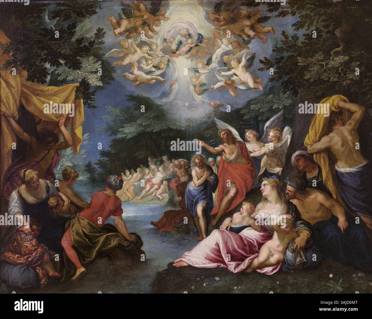 This 17th-century painting, 'Doopsel van Christus' (Baptism of Christ ...