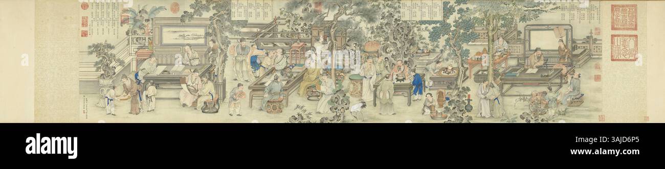 Yao Wenhan’s 1752 painting, 'After a Literary Gathering,' reflects the ...