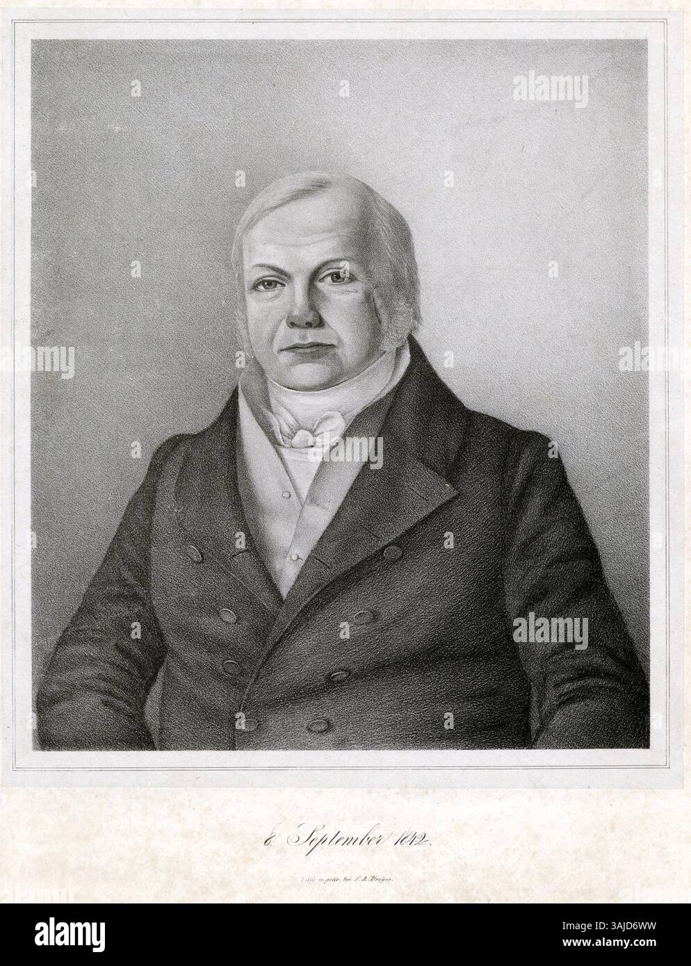 This 1842 portrait of Heinrich Wilhelm Buek, created by Friedrich Adolf ...