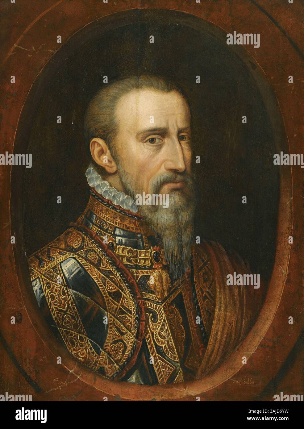 This 16th-century portrait, attributed to the Flemish School, portrays ...