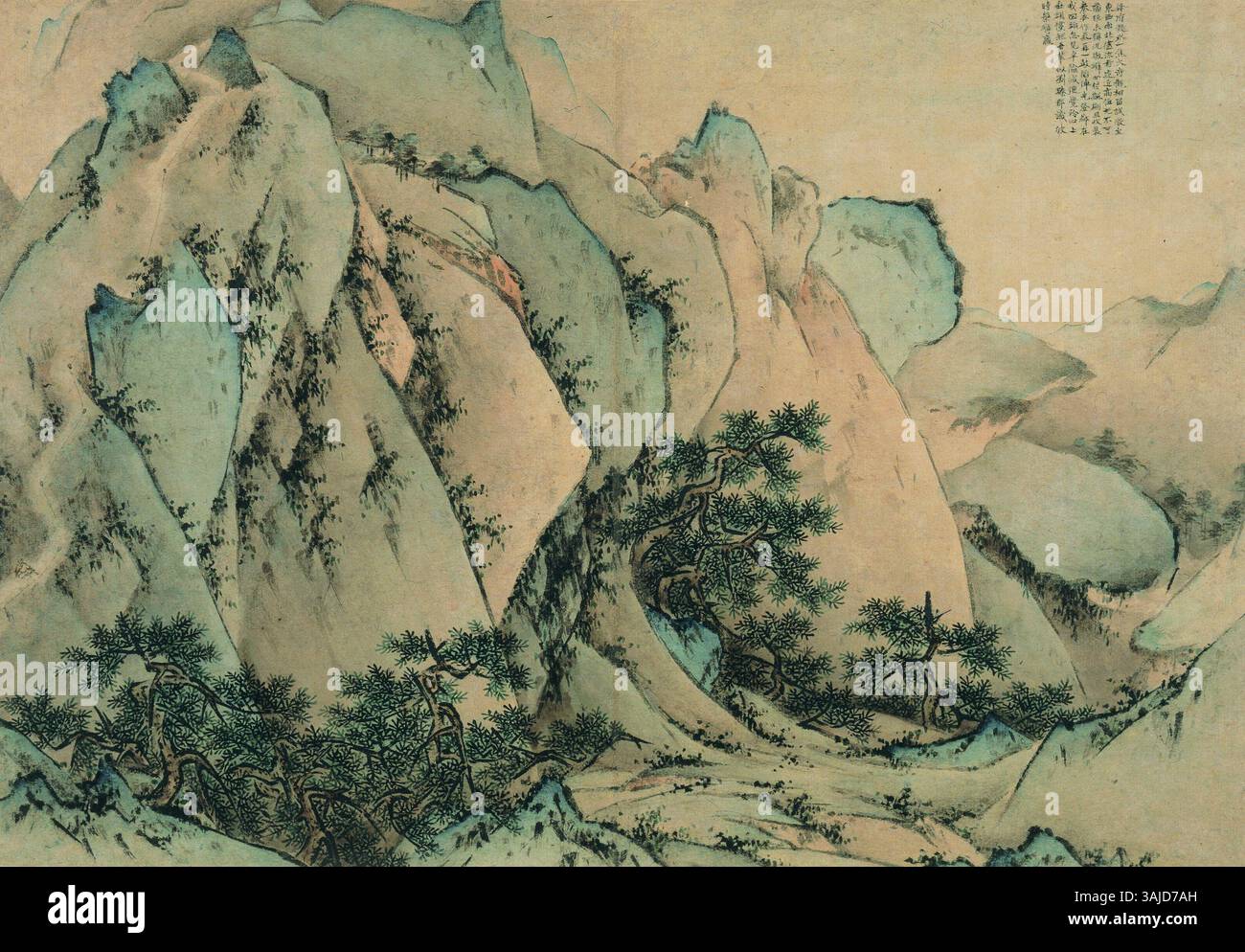 In this 1384 painting from Wang Lü’s 'Mount Hua Album' series, the ...