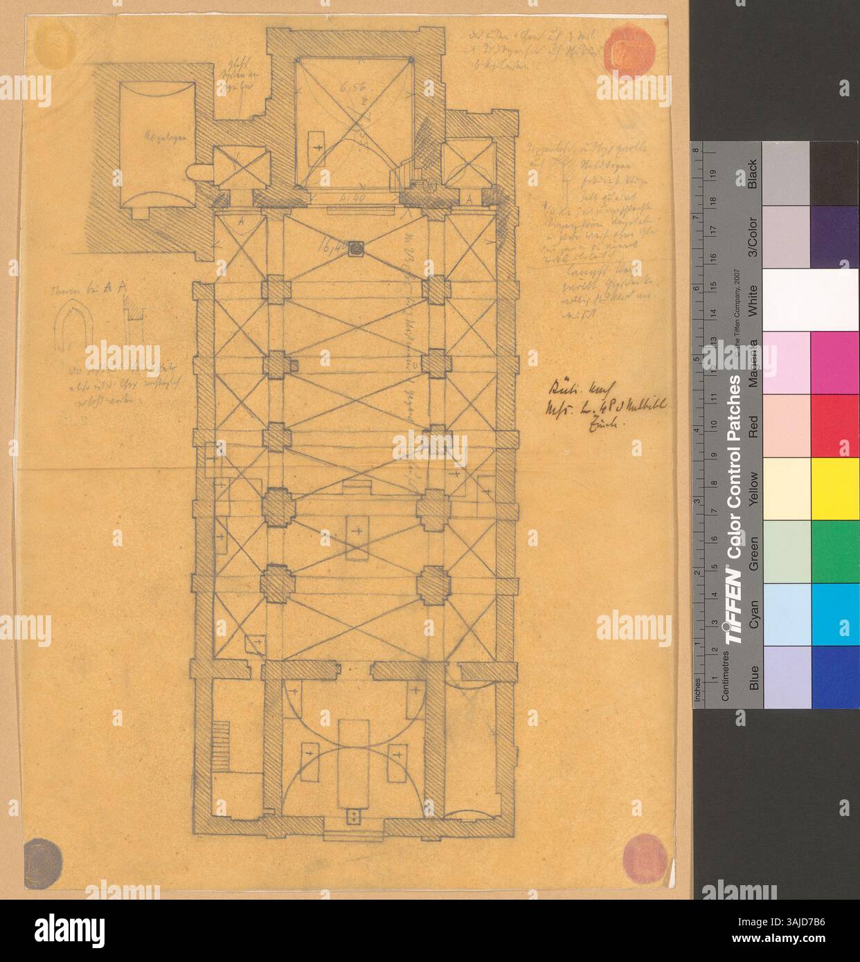 This image shows the floor plan of the church of the Premonstratensian ...