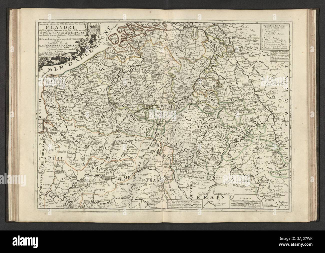 This 1693 map by Jean-Baptiste Nolin depicts the general kingdoms of ...