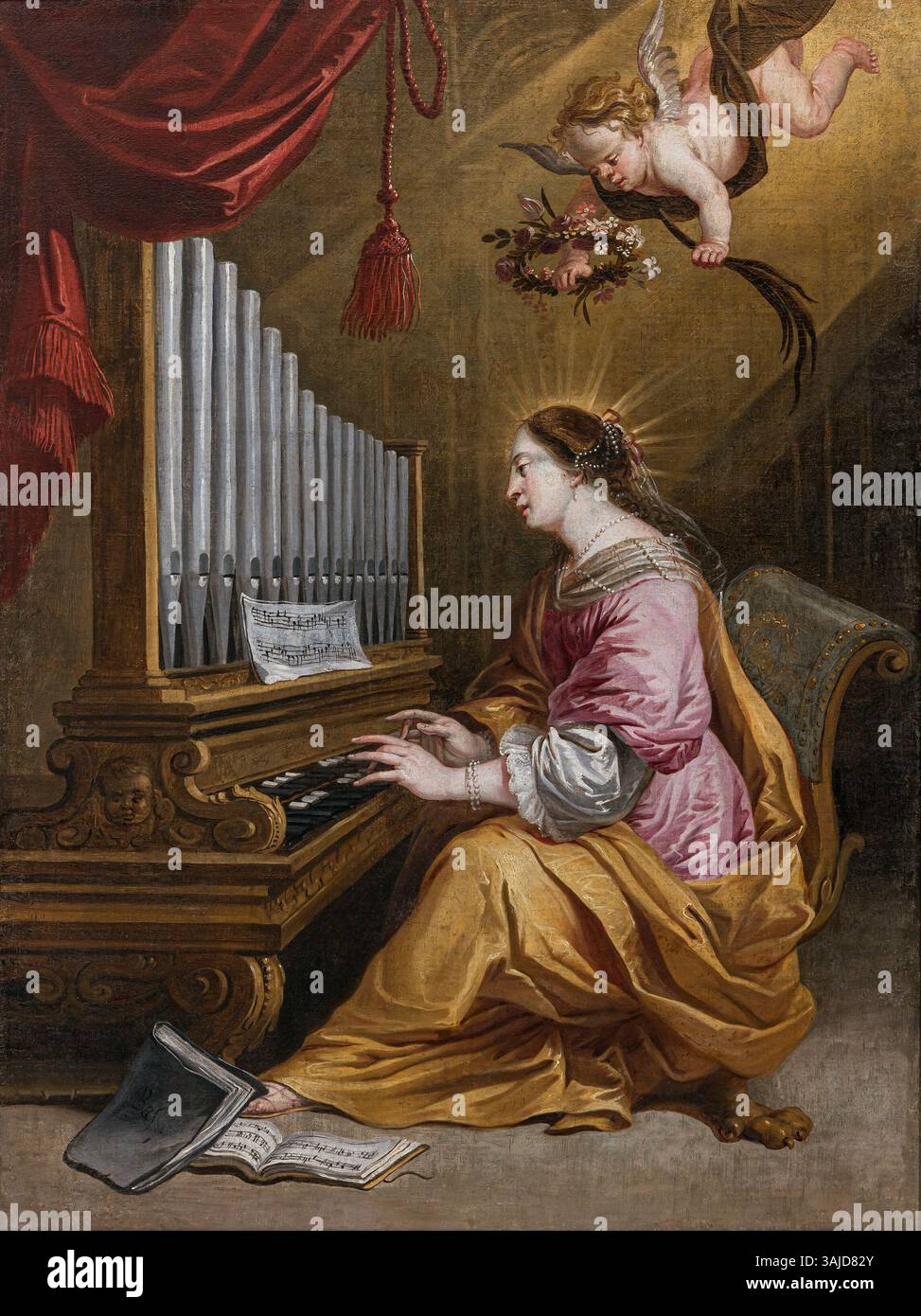 This 17th-century Flemish painting in the style of Cornelis Schut ...