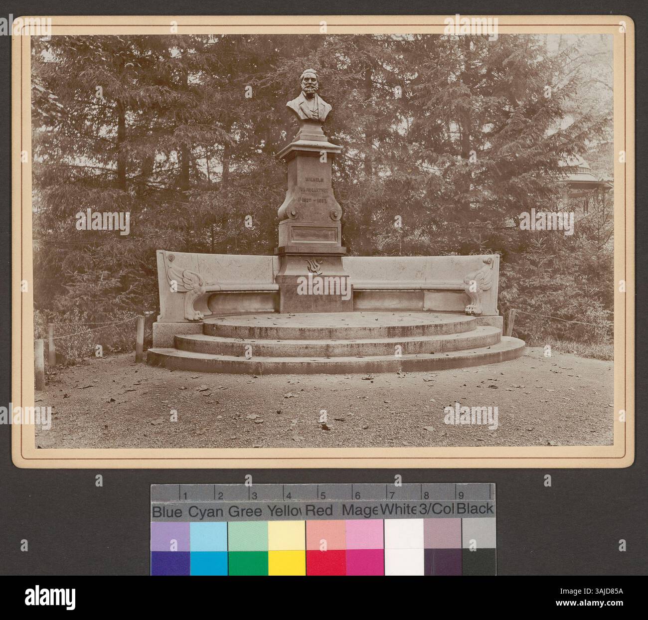 Photograph of the Baumgartner Monument with the inscription 'Wilhelm ...