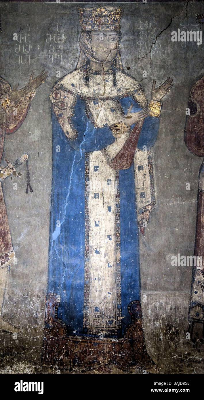 This painting from the 13th century depicts Tamar, the Queen of Georgia ...