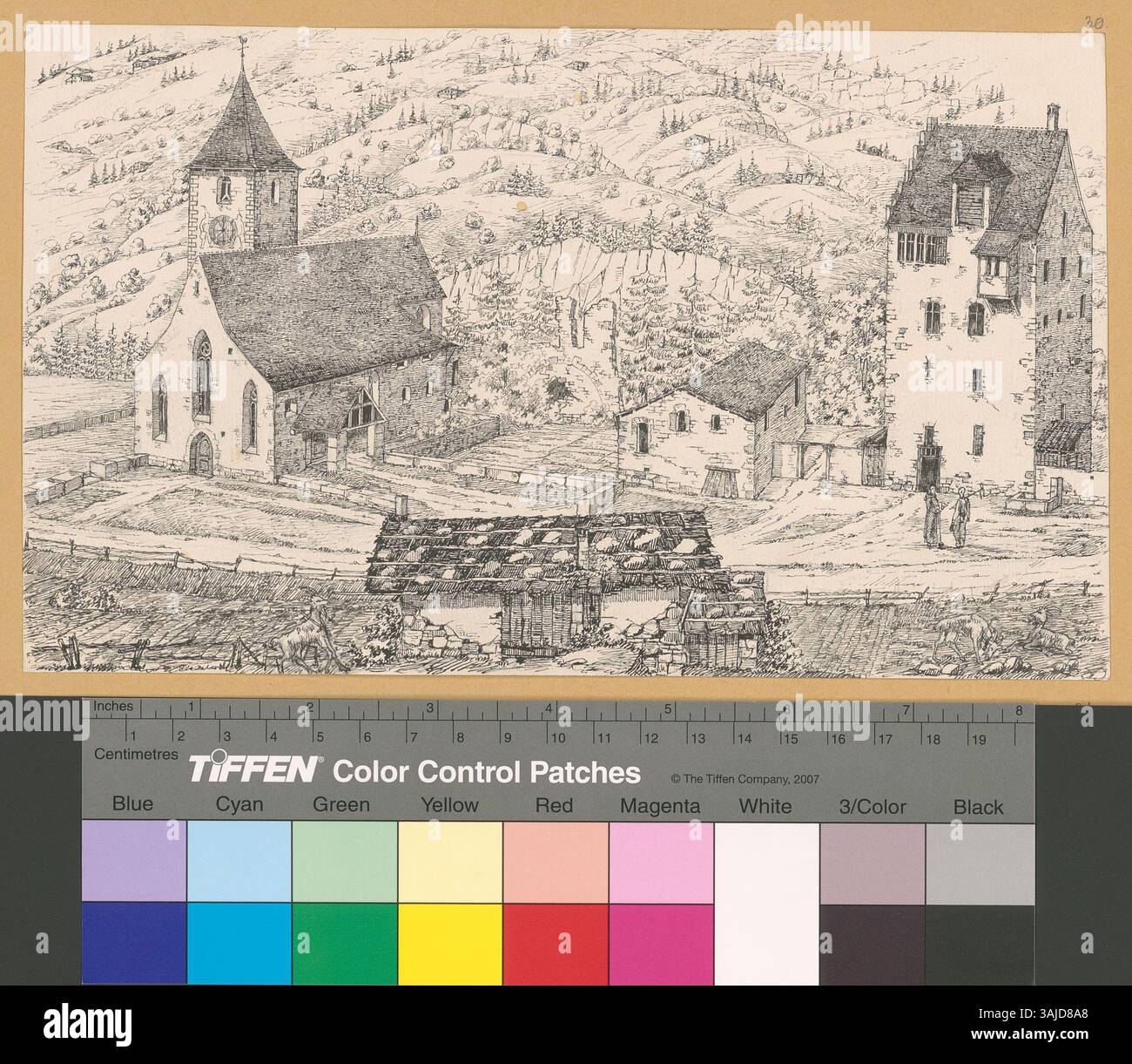 This image shows Churwalden with the former monastery church of St ...