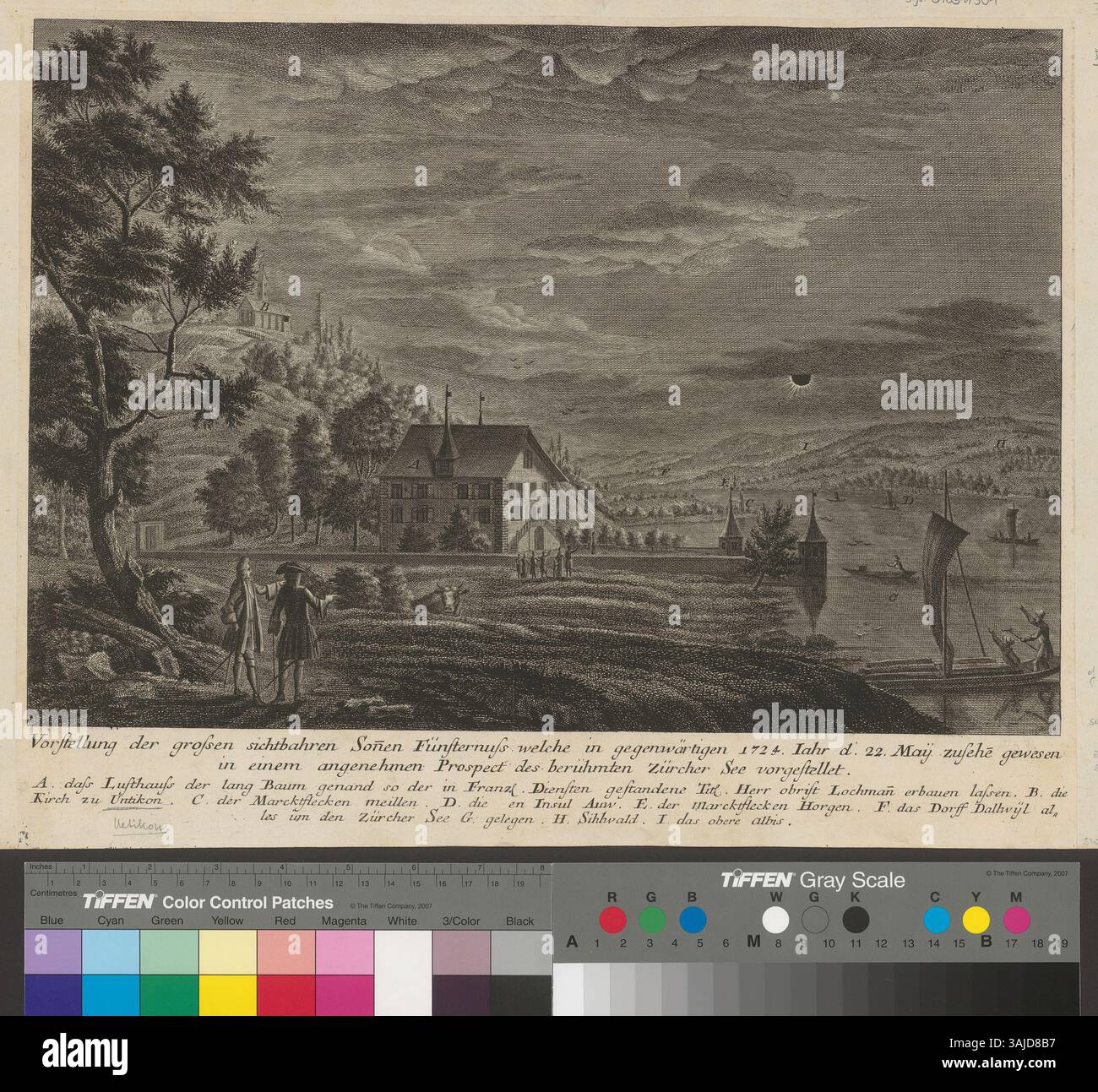 Johann Melchior Füßli’s 1724 engraving illustrates the visible solar ...
